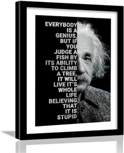 Albert Einstein Wall Poster for Room - Motivational Quotes Poster with ...