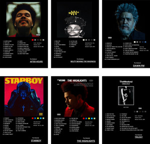 Pack of 6 - The Weeknd Wall Posters 8x12 inch (A4 Size) Wall Decor ...