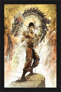 Bruce Lee Motivational Poster with A4 Size Frame F-158 Paper Print ...