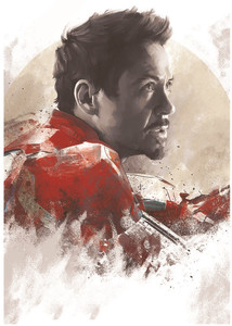 Iron Man Tony Stark Robert Downey Jr Art Wall Poster A3 Size ...