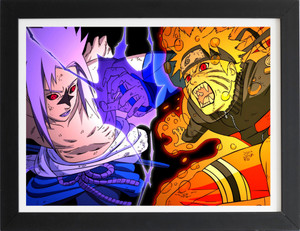 Naruto x Sasuke | Naruto Anime Framed posters | Anime Landscape Frames ...