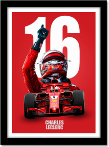 Charles Leclerc 2 Large Framed Poster for Room & Office(13x19 inch ...