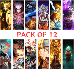 Anime poster Set of 12 Mix Anime Wall Posters for Room Fine Art Print ...