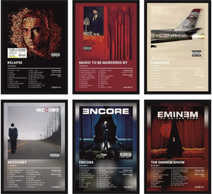 Pack of 6 -Eminem Wall Posters(A4 Size) Wall Decor Posters Wall Art For ...