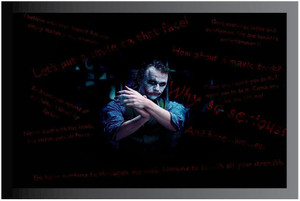 Joker Frame Poster For Room Synthetic Wood Gloss Lamination F98 Paper ...