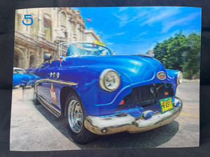 3D Holographic Posters Classic Blue Cuban Car 3D Poster - Vehicles ...