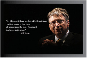 Bill Gates Motivational Poster with Frame Gloss Lamination M7 Paper ...