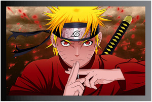 Naruto Poster with Frame Gloss Lamination M23 Paper Print - Animation ...