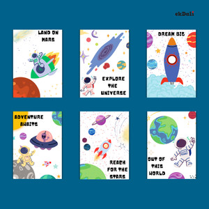 6 Outer Space Posters Featuring Space Vehicles for Aspiring Astronauts ...