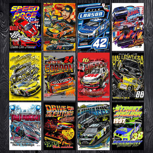 Vintage Racing Car Posters Decal for Indie Room Decor - Retro Race Car ...