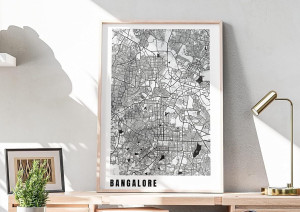 Bangalore Map Poster Wall Art | Poster for Home Decor | Poster for wall ...