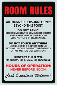 Poster Of My Room Rules - Unframed (18 x 12 Inch) Paper Print - Gatmos ...