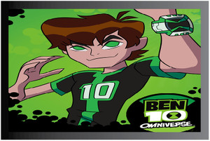 Ben 10 Poster with Frame Gloss Lamination M19 Paper Print - Animation ...