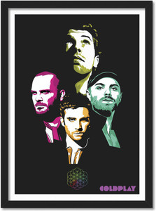 Coldplay Band framed Poster for Room & Office(10x13 inch,Framed) Paper ...