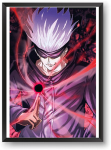 ANIME POSTER FRAME- GOJO SATORU JUJUTSU KAISEN - White Framed Wall ...