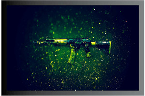 Pubg Game Frame Poster For Room Synthetic Wood Gloss Lamination F62 ...