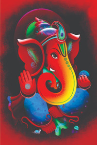 Lord Ganesh ji Poster (12x18 Inch, 300GSM Thick Paper with Gross ...