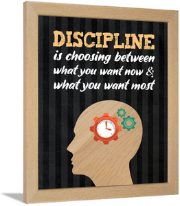 Chaka Chaundh - Discipline Quotes Poster Frame - Discipline wall framed ...