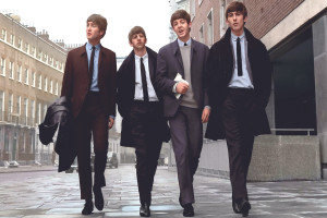 Beatlemania Unleashed: Classic Group Pose Poster": on 300gsm with Gloss ...