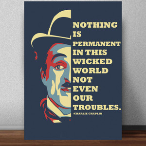 Charlie Chaplin Art Poster for Room & Office Multicolor Paper Print ...