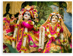 Hindu God Lord Krishan And Radha Rani Digital Photo Poster With Uv ...