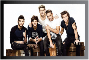 One Direction Music Frame Poster For Room Synthetic Wood Gloss ...