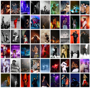 Hip Hop Rapper Wall Collage Kit - Pack of 54 Posters, Trendy Music Room ...