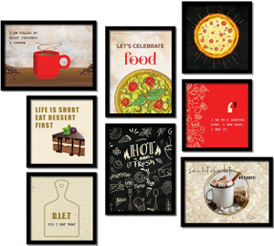 Photo Wall Frames for Kitchen and Restaurant Food Court Wall Decoration ...