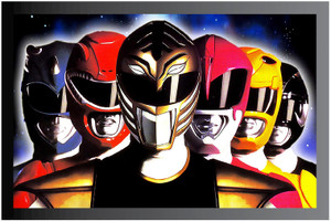 Power Rangers Frame Poster For Room Synthetic Wood Gloss Lamination F11 ...