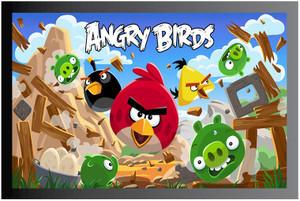 Angry Birds Poster with Frame Gloss Lamination M9 Paper Print - Movies ...