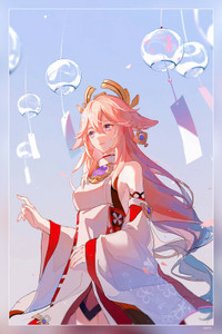 Yae Miko Matte Finish Poster Paper Print - Animation & Cartoons posters ...