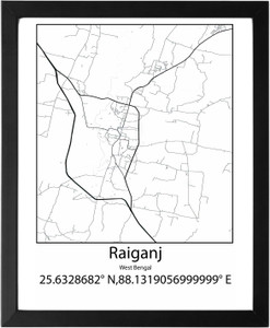 Raiganj,West Bengal,India UNFRAMED Minimalist Map Line Art Print Poster ...