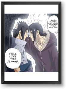 ANIME POSTER FRAME - NARUTO SASUKE ITACHI - Black Framed Wall Poster ...