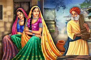 Rajasthani Photo Frame | Rajasthani Painting Fine Art Print - Abstract ...