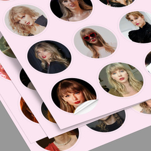 Taylor Swift Cute Round Shape Stickers ( Set of 4 Sheets ) 96 Stickers ...