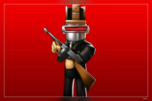 Roblox Character In Red Background Games Video Game Matte Finish Poster ...