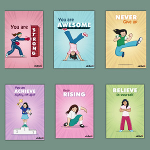 Radiate Positivity: 6 Inspiring Posters for Girls - 350 GSM thick paper ...