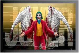 Joker Frame Poster For Room Synthetic Wood Gloss Lamination F179 Paper ...