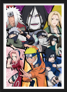Team 7 & The Legend Sannins | Kakashi | Zabuza & Haku | Naruto Framed ...