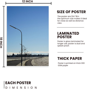 Mountains And Road Turns Multicolor Portrait Wall Poster Art Print ...