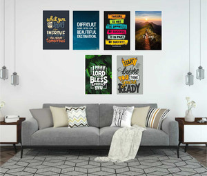 Success Motivational Inspirational Quote Flex Poster for Room Pack of 6 ...