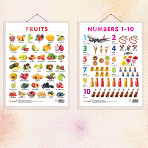FRUITS CHART HARD LAMINATED and NUMBER 1-10 CHART HARD LAMINATED ...