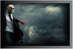 Hitman Game Frame Poster For Room Synthetic Wood Gloss Lamination F22 ...