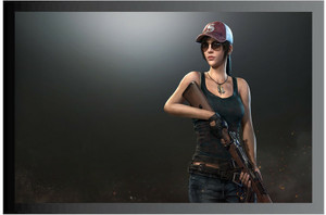 Pubg Game Frame Poster For Room Synthetic Wood Gloss Lamination F132 ...