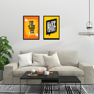 Inspirational Motivational Wall Abstract Framed Poster Set of 2 | With ...