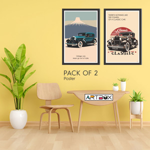 Vintage Classic car poster for wall, wall poster wallpaper car, car ...