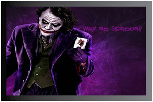 Joker Frame Poster For Room Synthetic Wood Gloss Lamination F148 Paper ...