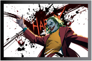 Joker Frame Poster For Room Synthetic Wood Gloss Lamination F178 Paper ...