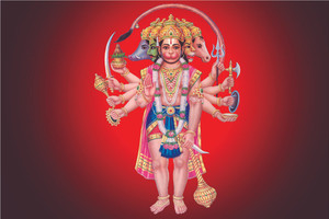 Panch Mukh Hanuman Ji Poster on 300gsm Photogenic US Imported Paper ...