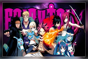 Anime Fairy Tail Erza Scarlet Gray Fullbuster Matte Finish Poster Paper ...